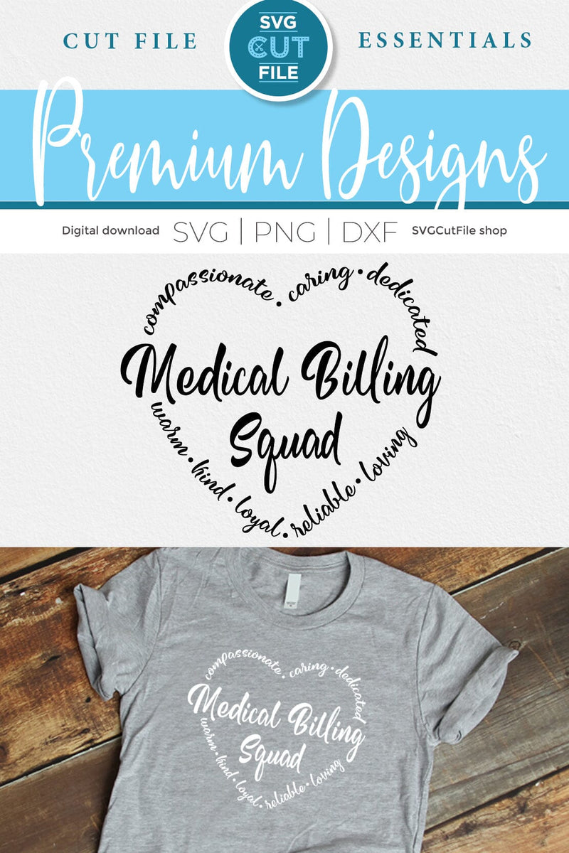 Medical Billing squad svg, billing clerk svg - So Fontsy