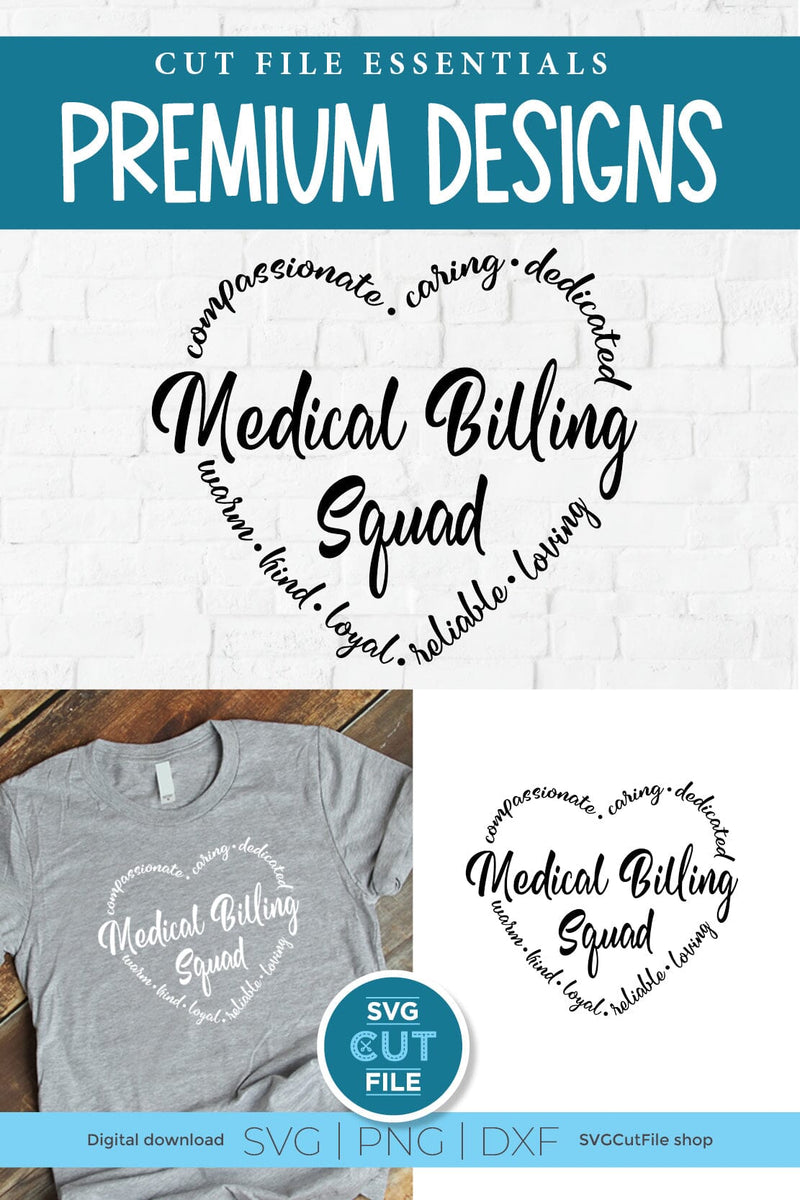 Medical Billing squad svg, billing clerk svg - So Fontsy