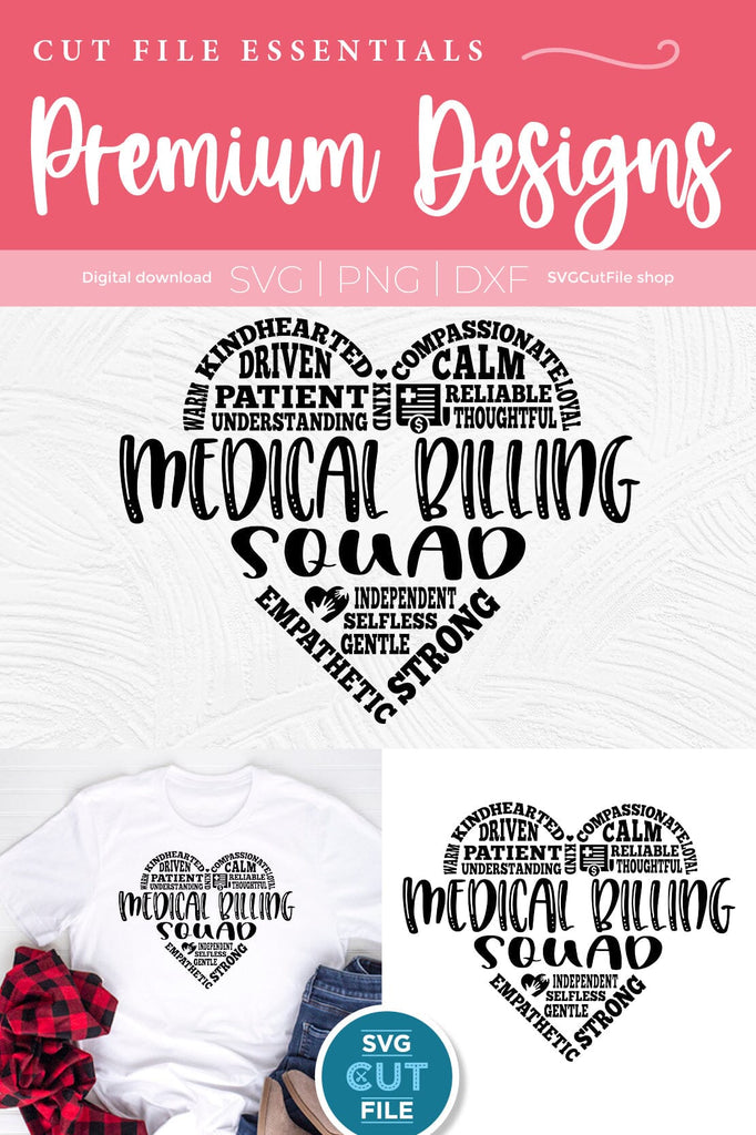 Medical Billing squad svg, billing clerk svg - So Fontsy