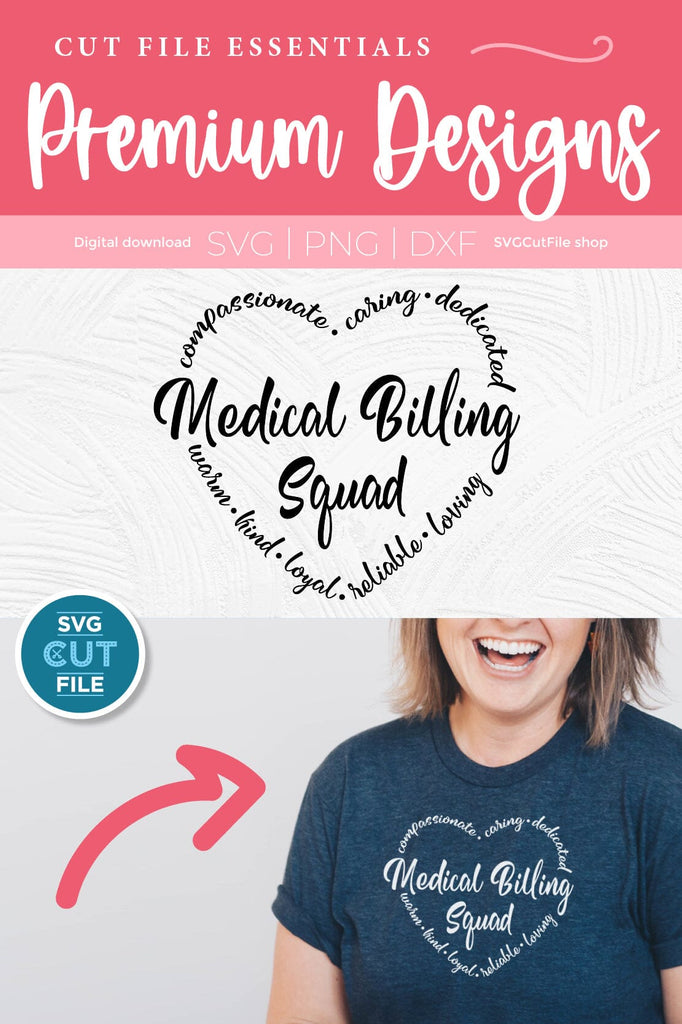Medical Billing squad svg, billing clerk svg - So Fontsy