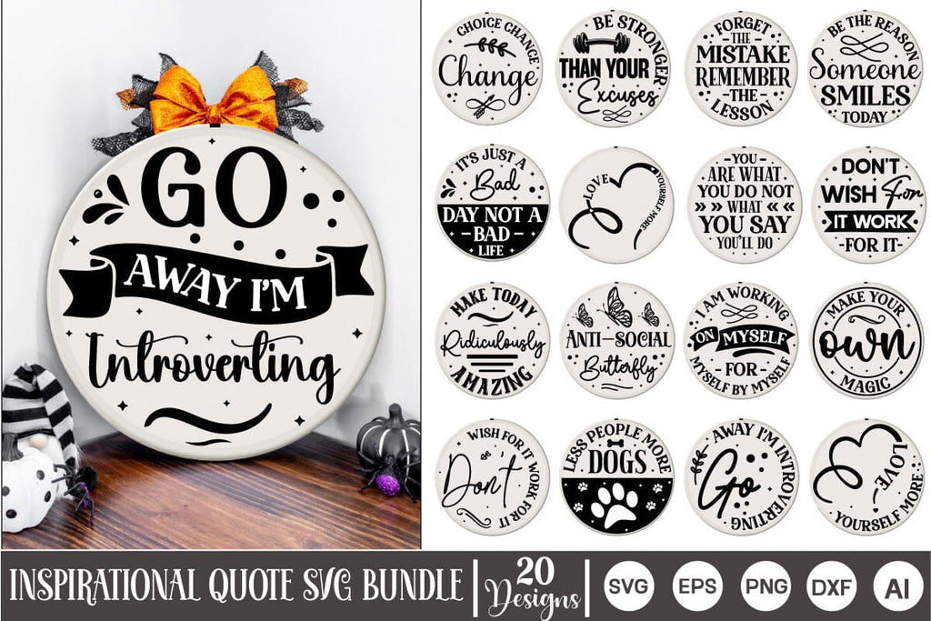 Mega Inspirational Quotes SVG Bundle, Inspirational Quotes ...