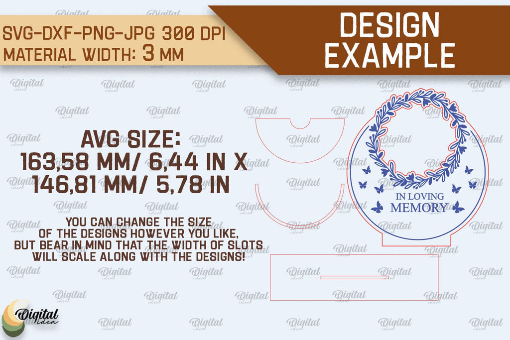 Memorial Frame Laser Cut. Personalized Memorial Frame SVG - So Fontsy