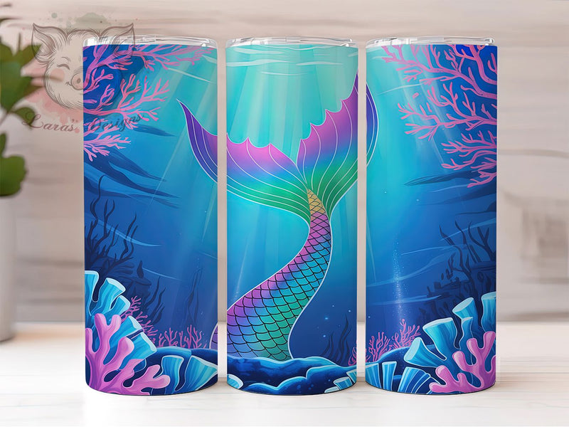 Mermaid Ocean Aqua Scale Tumbler, Underwater Ocean, Mermaid Tumbler ...