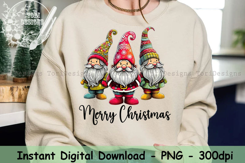 Merry Christmas Gnomes Png, Gnomes Design, Christmas Sublimation ...