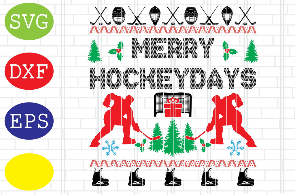 Merry Hockeydays Svg, Ice Hockey Svg, Hockey SticksSvg, Winter Sport ...