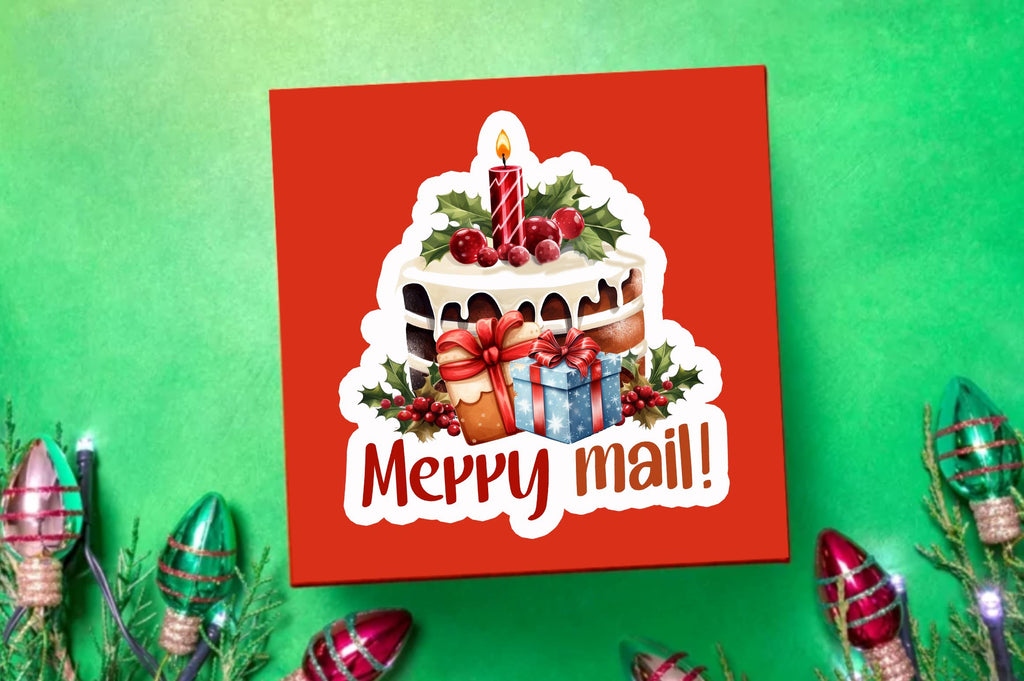 Merry mail Sticker Design - So Fontsy