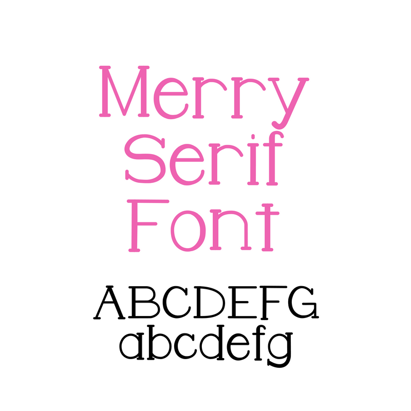 Merry Serif Font, Fonts for Crafting, Handwritten Font, Serif OTF - So ...