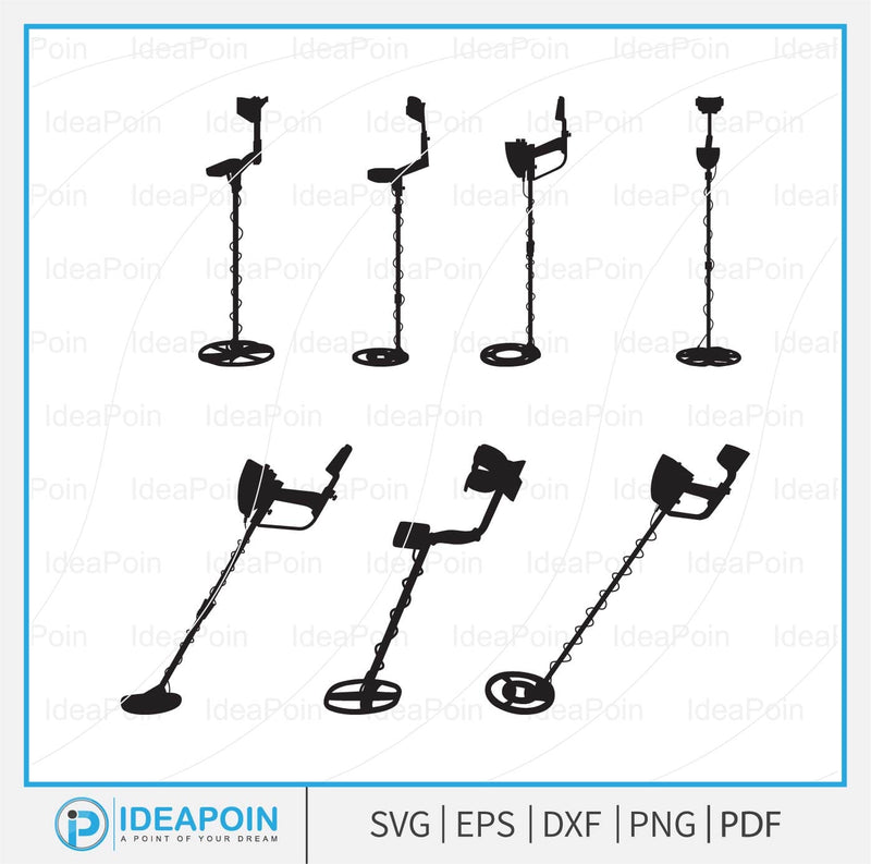Metal detector Silhouette svg, Metal Detector svg, metal detecting ...