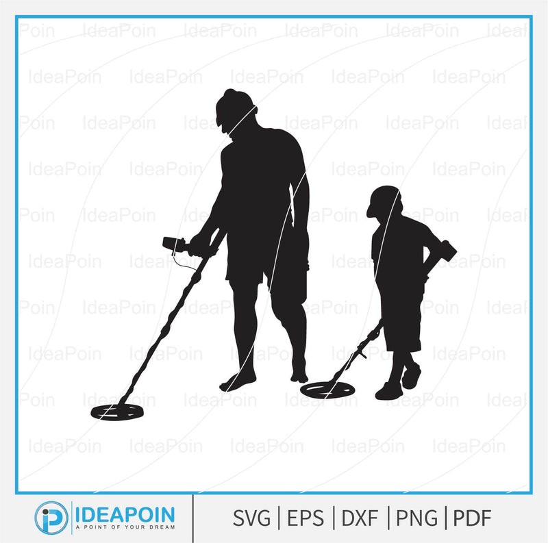 Metal detector Silhouette svg, Metal Detector svg, metal detecting ...