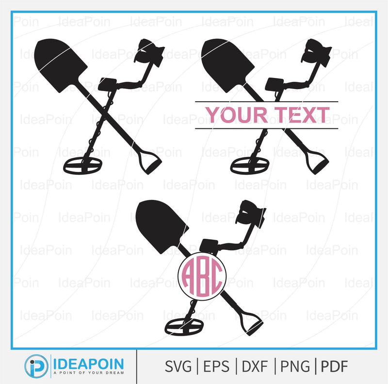 Metal Detector svg, Metal Detector with Shovel svg, Metal Detector Logo ...