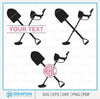Metal Detector svg, Metal Detector with Shovel svg, Metal Detector Logo ...