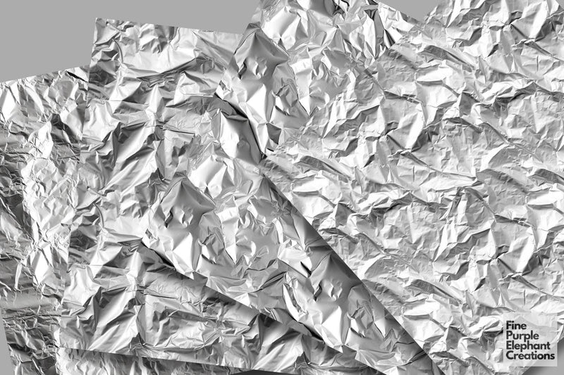 Metallic Foil Textures Digital Paper | Wrinkled Gold Silver Metal ...