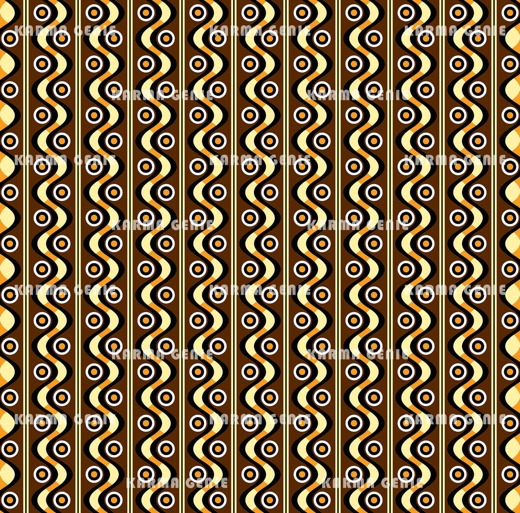 Mid Century 70s Orange Yellow Brown Retro Background Pattern Digital ...