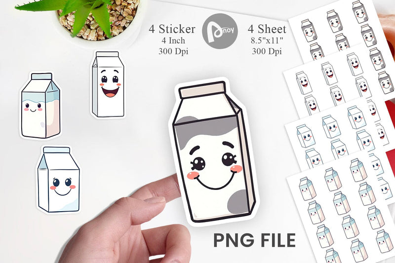 Milk Carton Sticker - So Fontsy