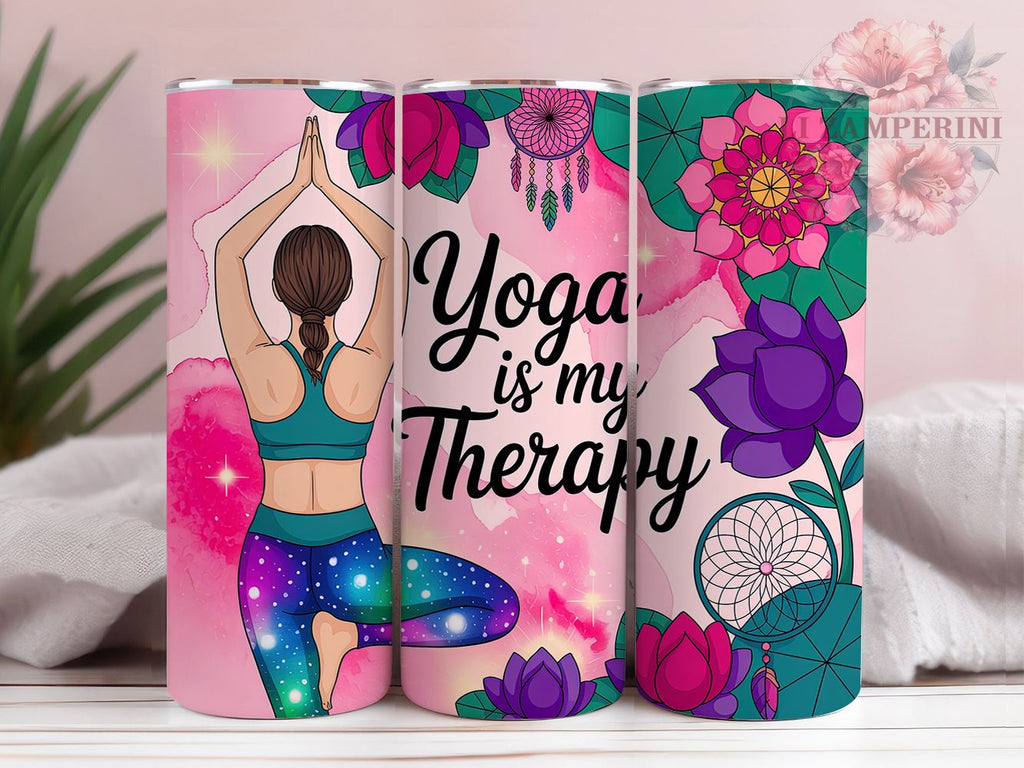 Mindful Yoga Therapy Tumbler, Mindful Yoga Wrap, Cute Wellness Cup ...