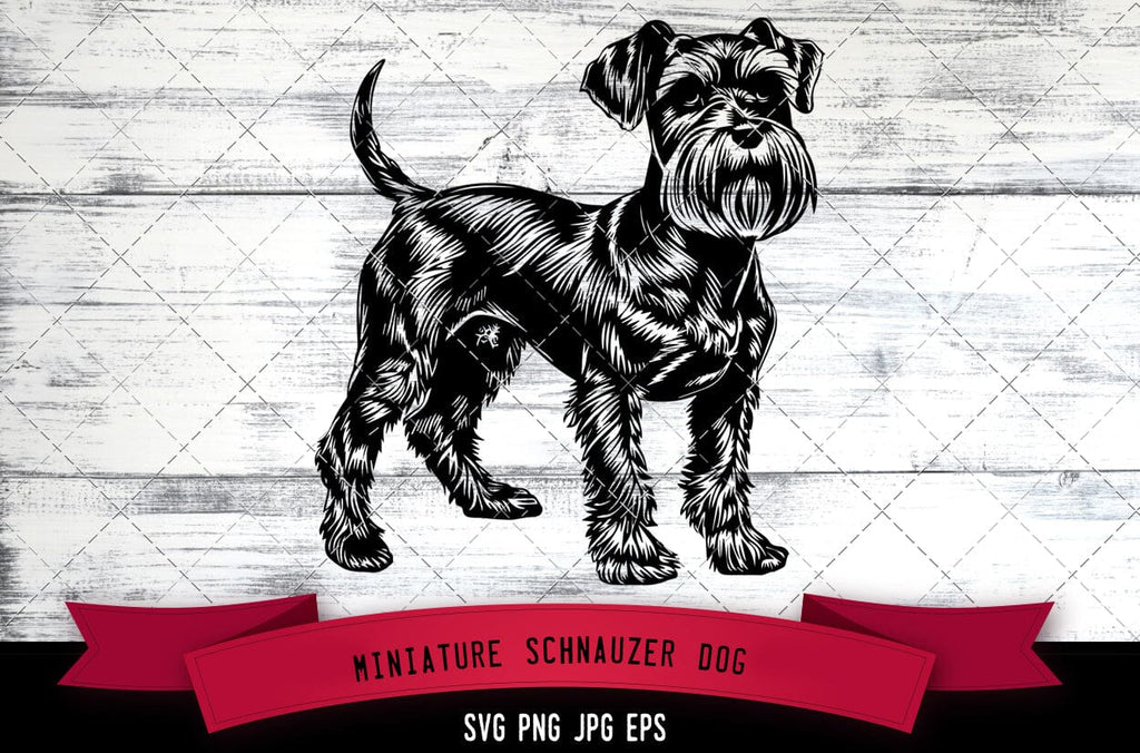 Miniature Schnauzer Dog SVG, Dog SVG, Logo - Digital Download with ...