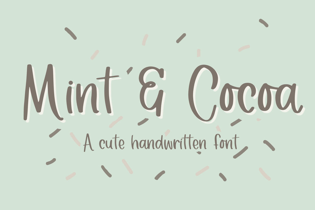 Mint & Cocoa, Cute Handwritten Font, Fun Handwriting for Cricut - So Fontsy