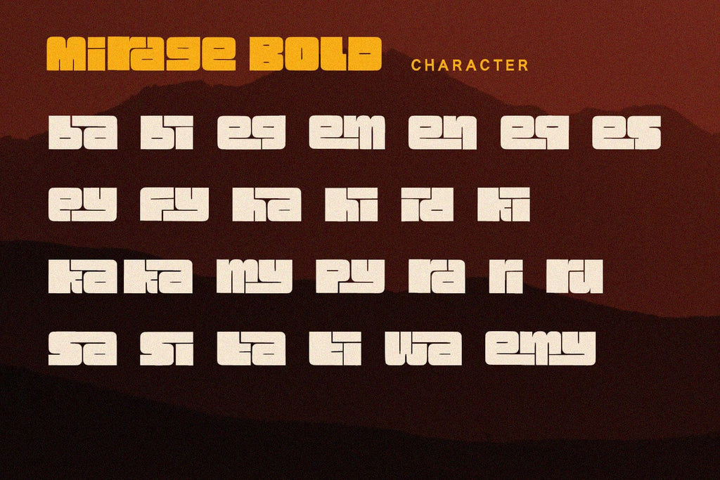 Mirage Bold - Bold Display - So Fontsy