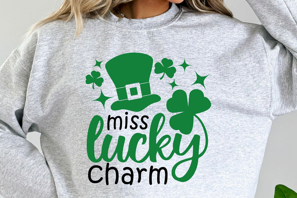Miss Lucky Charm Svg | Little Miss St Patricks Day Svg - So Fontsy