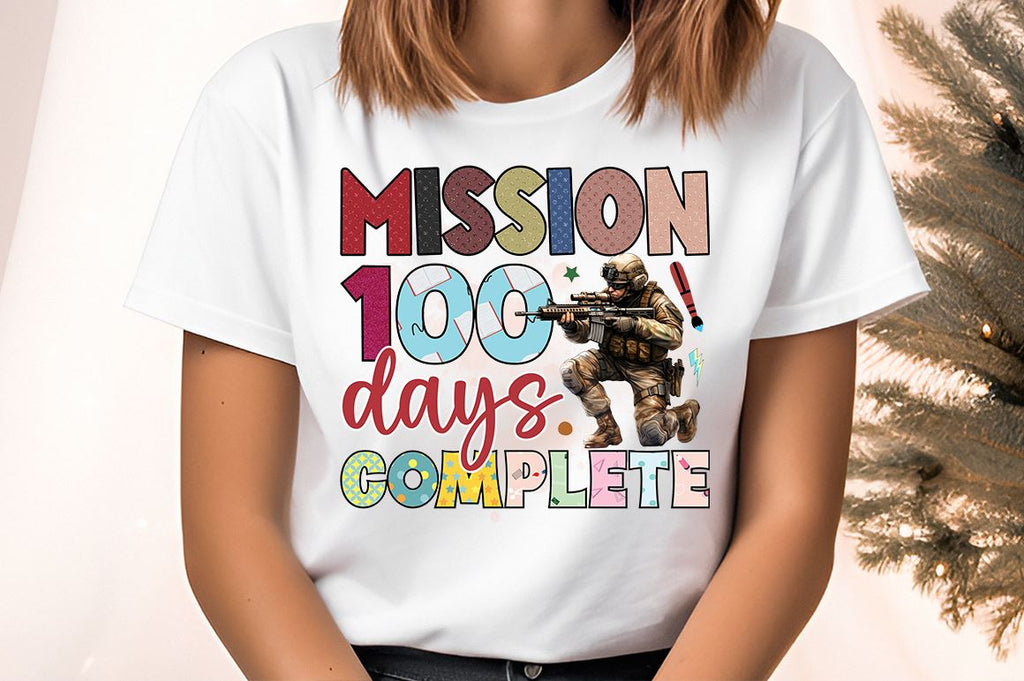 Mission 100 days complete PNG Design - So Fontsy