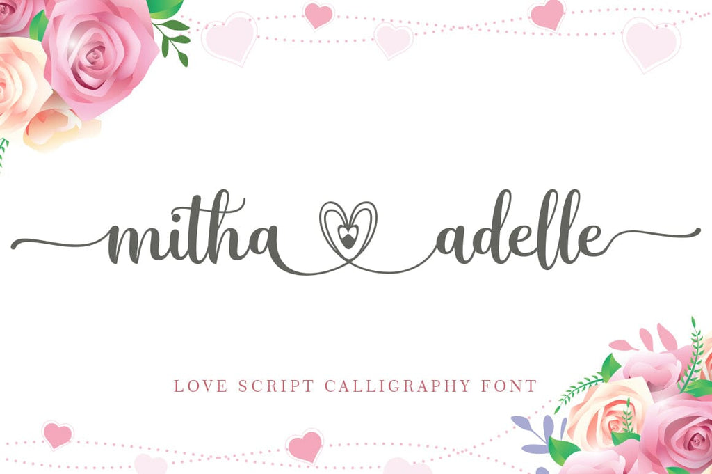 mitha adelle love script calligraphy font - So Fontsy