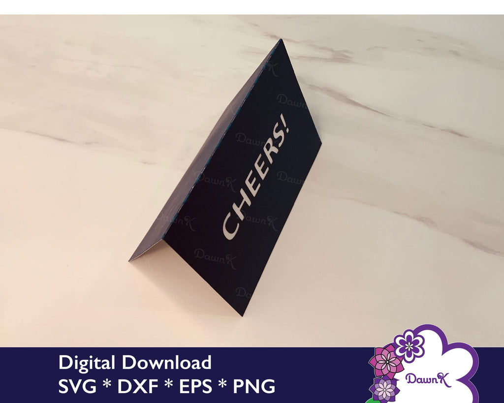 Modern Cheers! Card SVG | Minimalist Greeting Card | Dawn K Designs ...