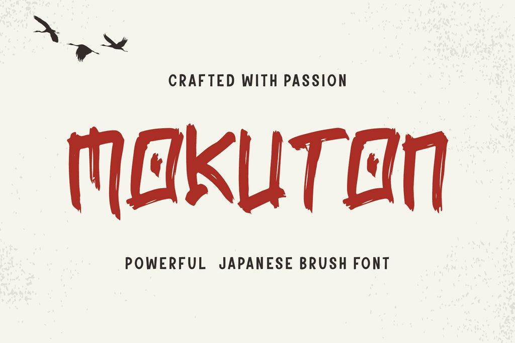 Mokuton - Powerful Japanese Brush Font - So Fontsy