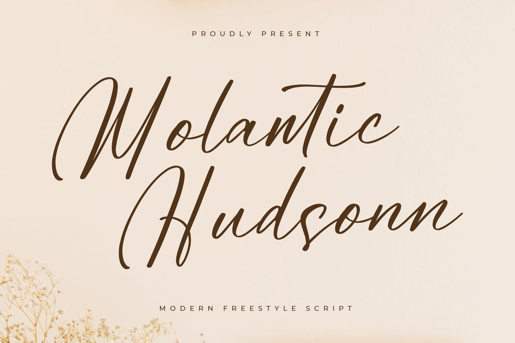 Molantic Hudsonn - Modern Freestyle Script - So Fontsy