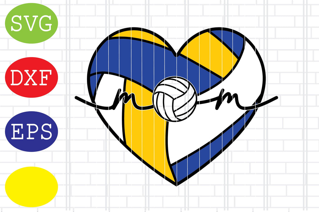 Mom Heart Svg, Volleyball Svg, Volleyball Cut Files, Game Day Svg, Jpg ...