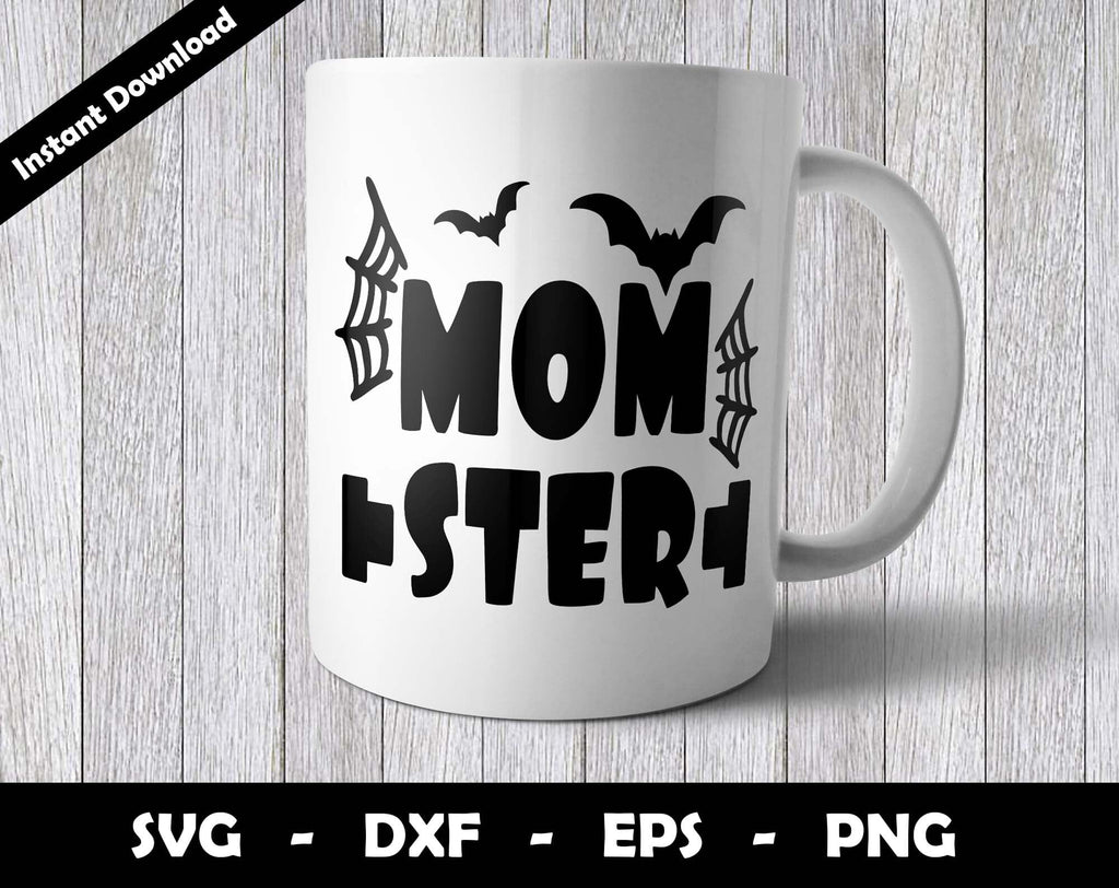 Momster SVG Cut File, Halloween Momster SVG Design - So Fontsy