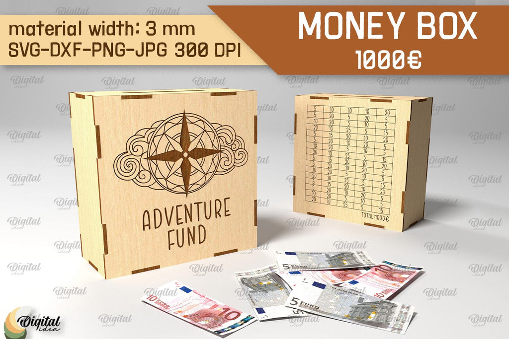 Money Bank Box SVG Bundle. Piggy Bank Laser Cut - So Fontsy
