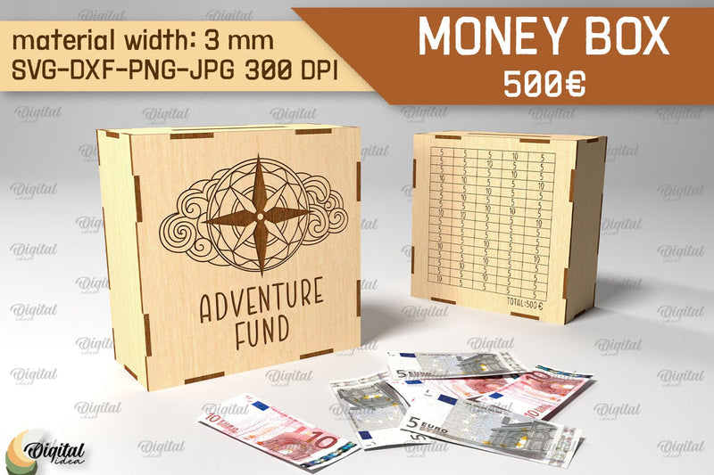 Money Bank Box SVG Bundle. Piggy Bank Laser Cut - So Fontsy