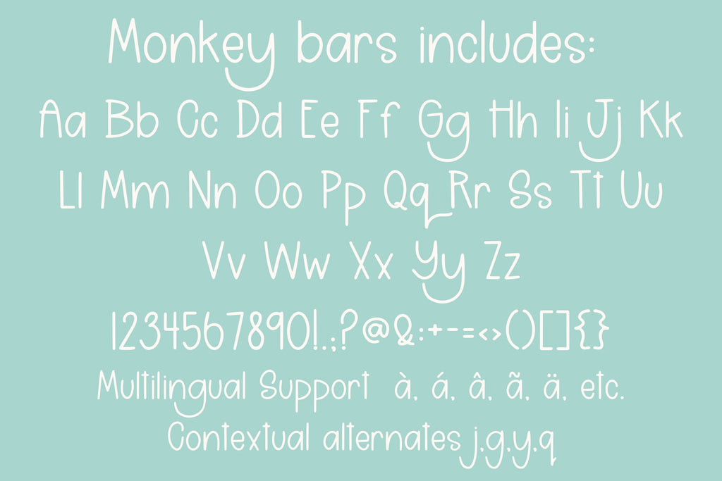 Monkey Bars, Fun Handwritten Font for Cricut - So Fontsy
