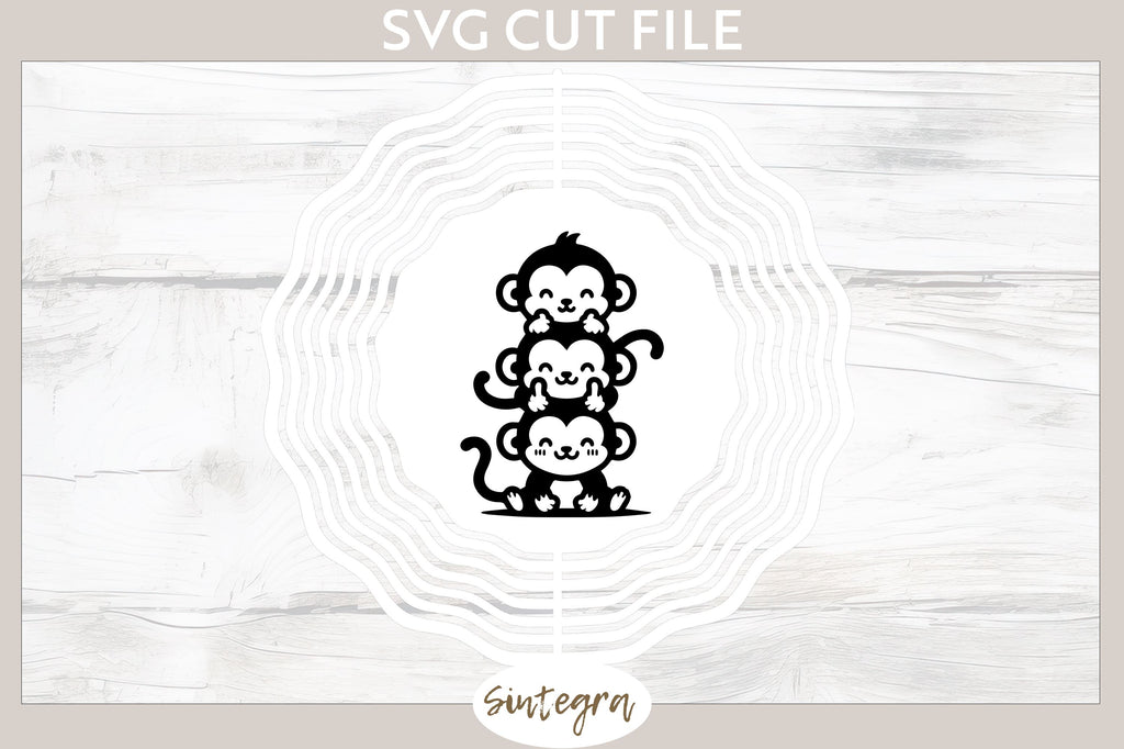 Monkeys Pile v4 SVG Cut File - So Fontsy