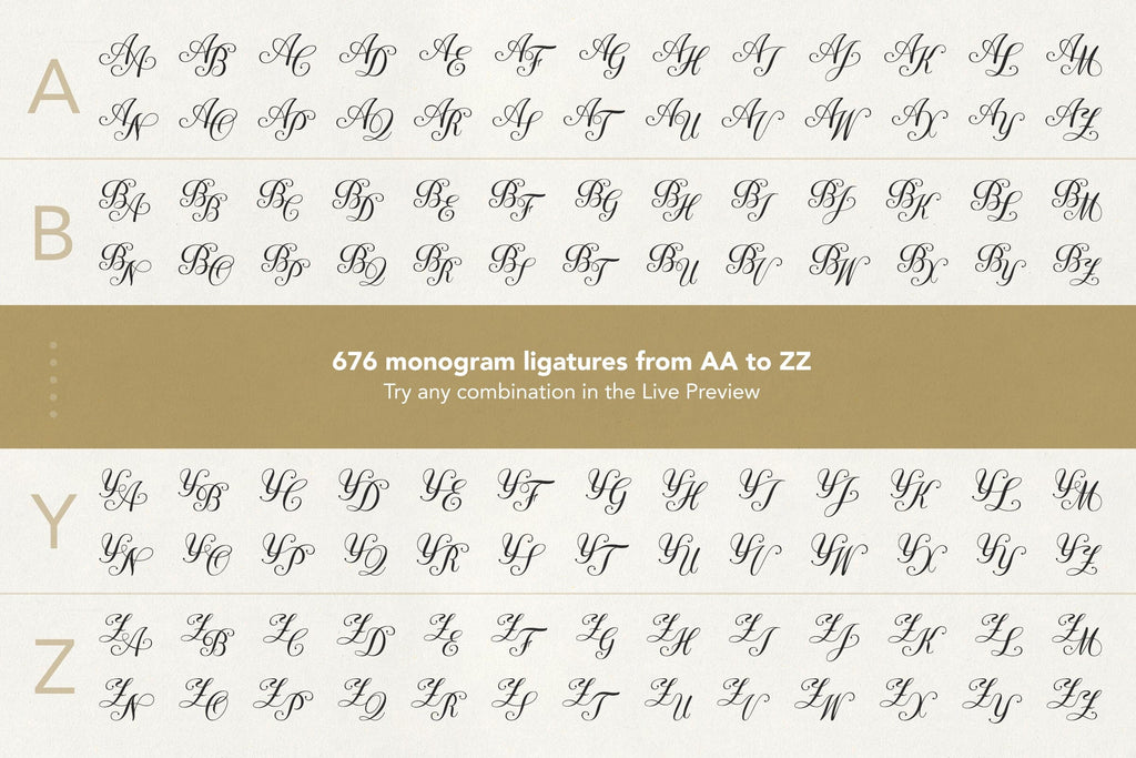 Monogramica Script – Unique Monogram Font - So Fontsy