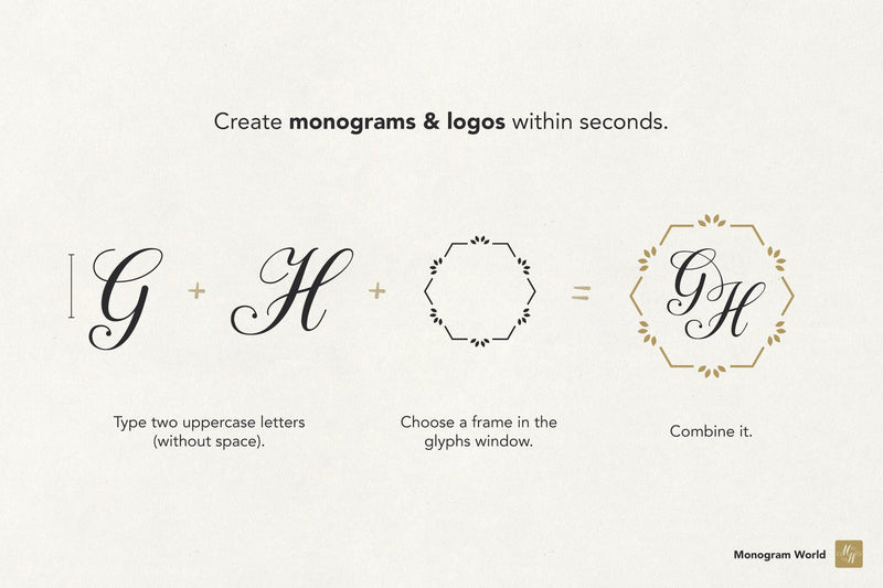 Monogramica Script – Unique Monogram Font - So Fontsy