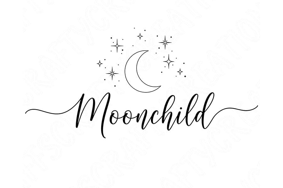 Moonchild PNG, Celestial Boho Design, Spiritual Moon Phase Art ...