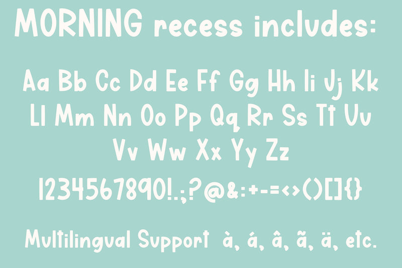 Morning Recess, Fun Handwritten Font, Back to School Font - So Fontsy