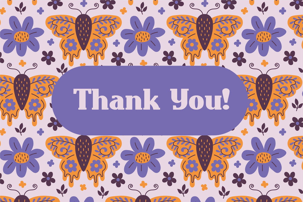 Moth And Flowers Seamless Pattern - So Fontsy