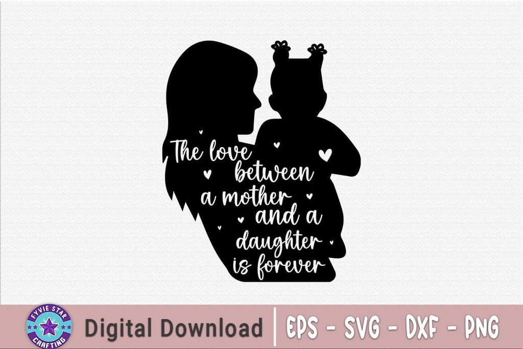 Mother Daughter Quote Design, Mom Life Svg - So Fontsy