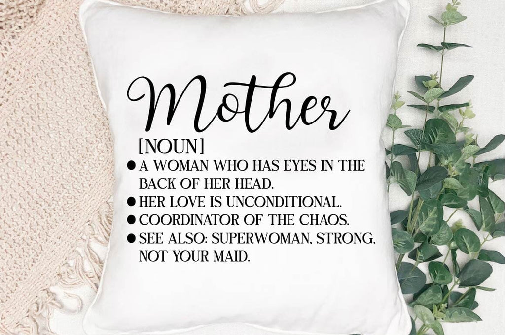 Mother Noun A Woman Who Has SVG Design - So Fontsy