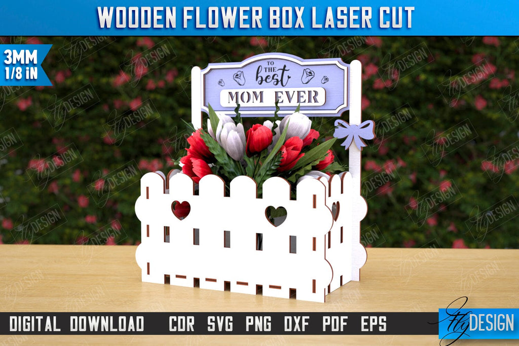 Mother's Day Flower Holder Laser Cut | Flower Box | Gift Idea | Flower ...