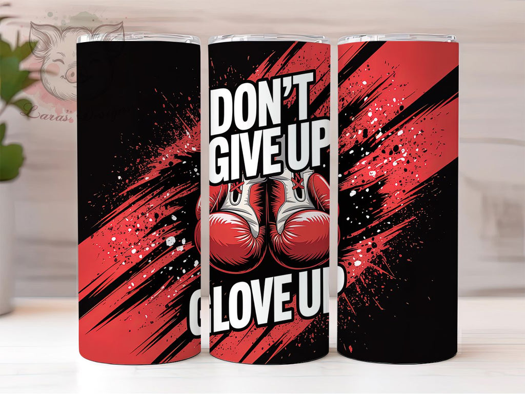 Motivational Boxing Gloves Tumbler Wrap, Motivational Drinkware ...