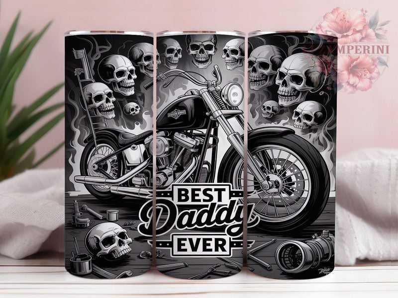 Motorcycle Dad Best Daddy Ever Biker Tumbler, Best Daddy Ever Wrap ...