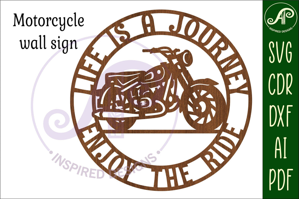Motorcycle wall sign, SVG file. vector file - So Fontsy