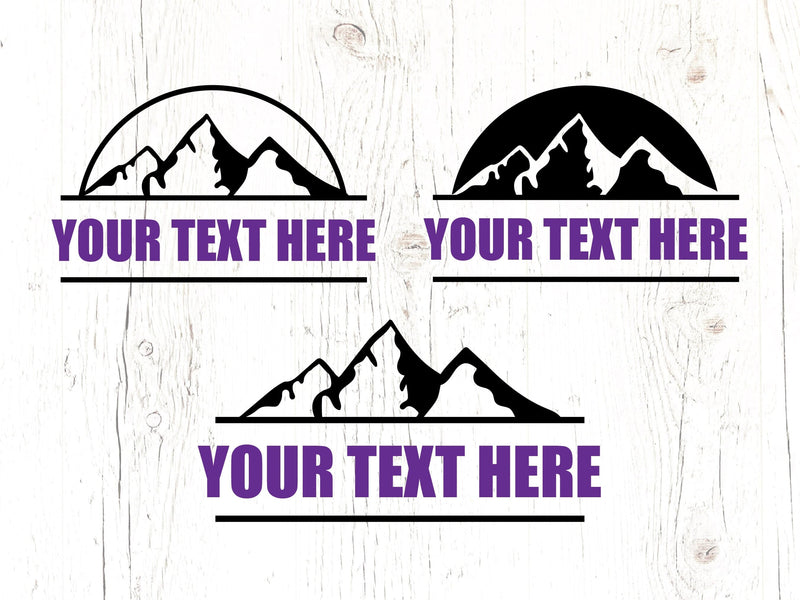 Mountain Monograms Screenprint SVG - So Fontsy