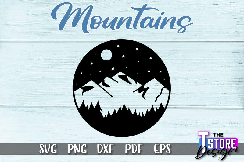 Mountains SVG Design | Mountain SVG | Camping SVG Design - So Fontsy
