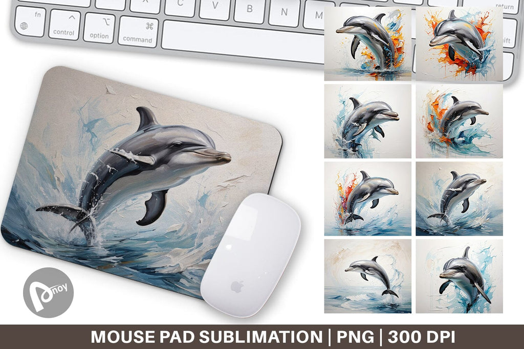 Mouse Pad 3D Dolphin Painting - So Fontsy