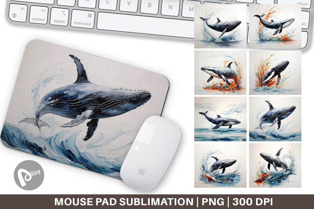 Mouse Pad 3D Whale Painting - So Fontsy