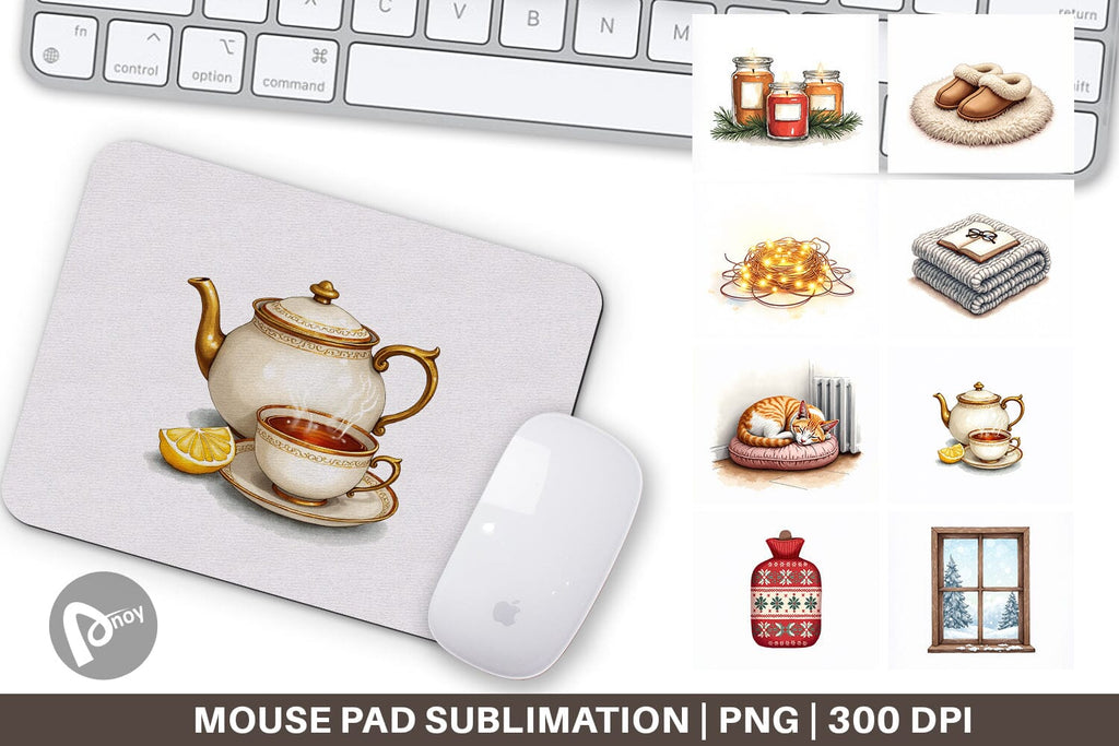 Mouse Pad Cozy Christmas - So Fontsy